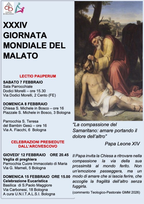 XXXIV Giornata Mondiale del Malato 11 febbraio 2026 - Ufficio Pastorale ...